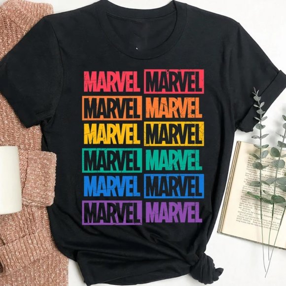 Gildan | Shirts | Marvel Logo Print Pride Tshirt Lgbt Pride Shirt ...